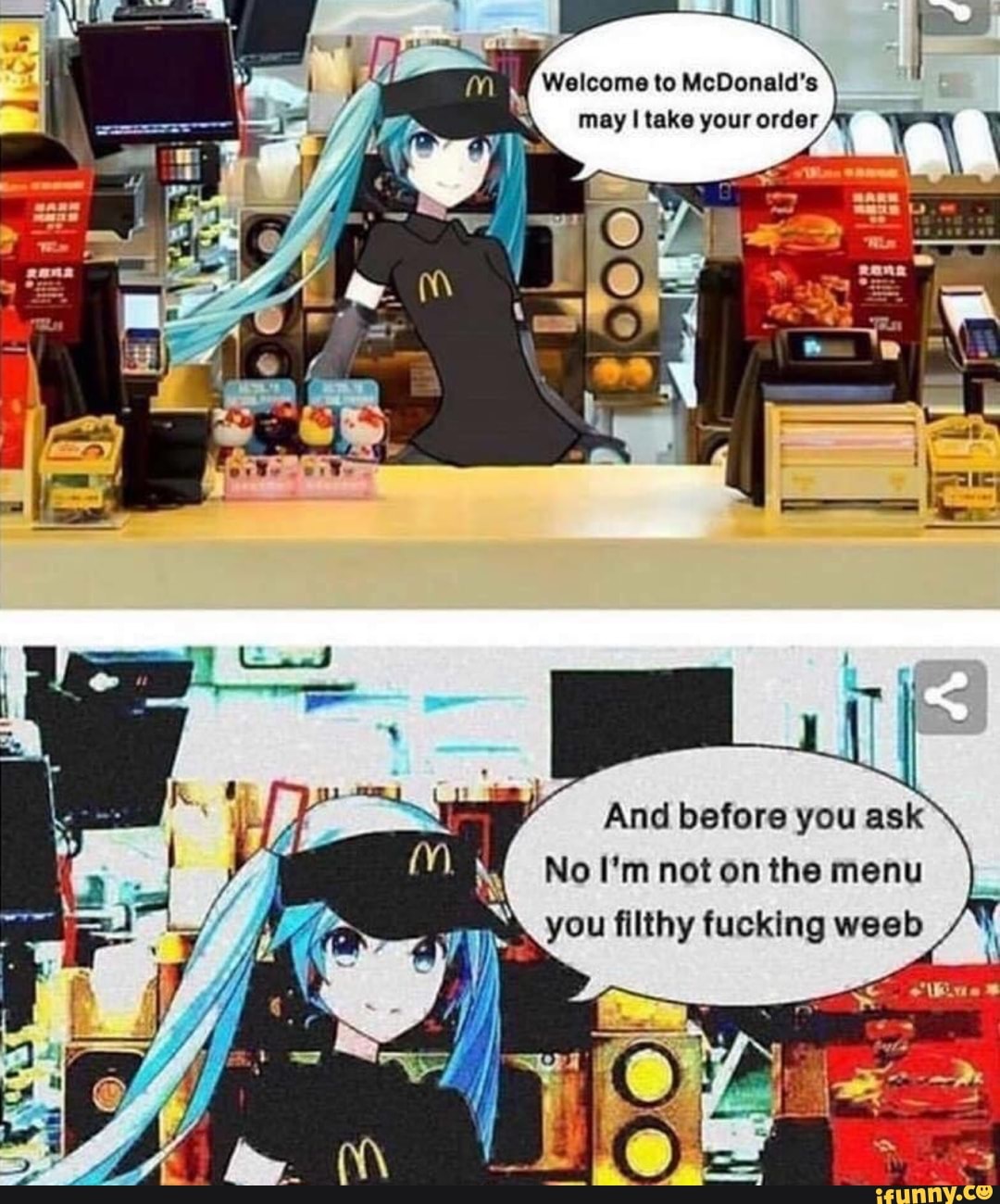 Welcome to McDonald's may I take your order And before you ask No I'm ...