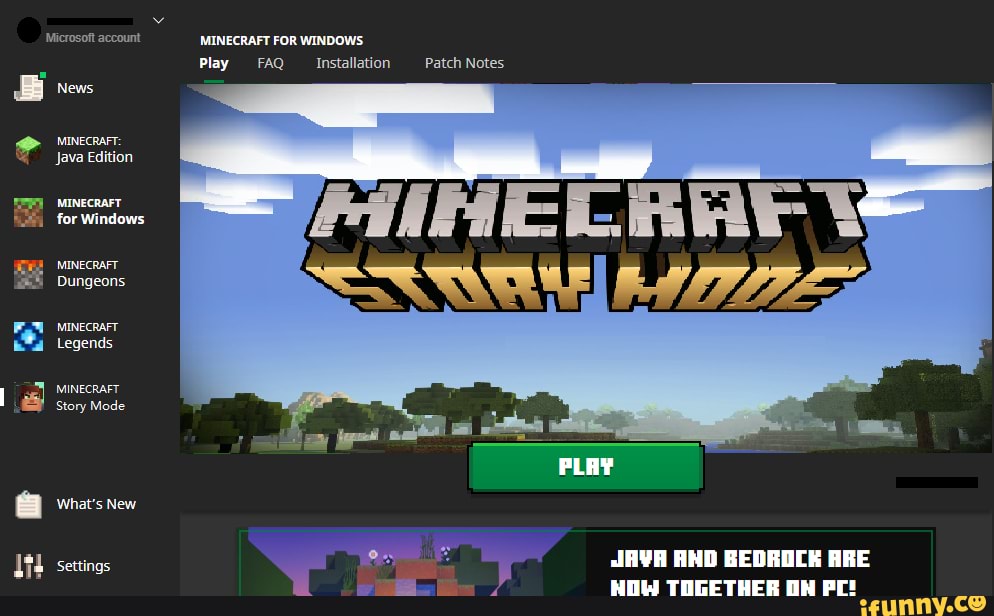 Microsoft account BB vews (MINECRAFT: Java Edition MINECRAFT for ...