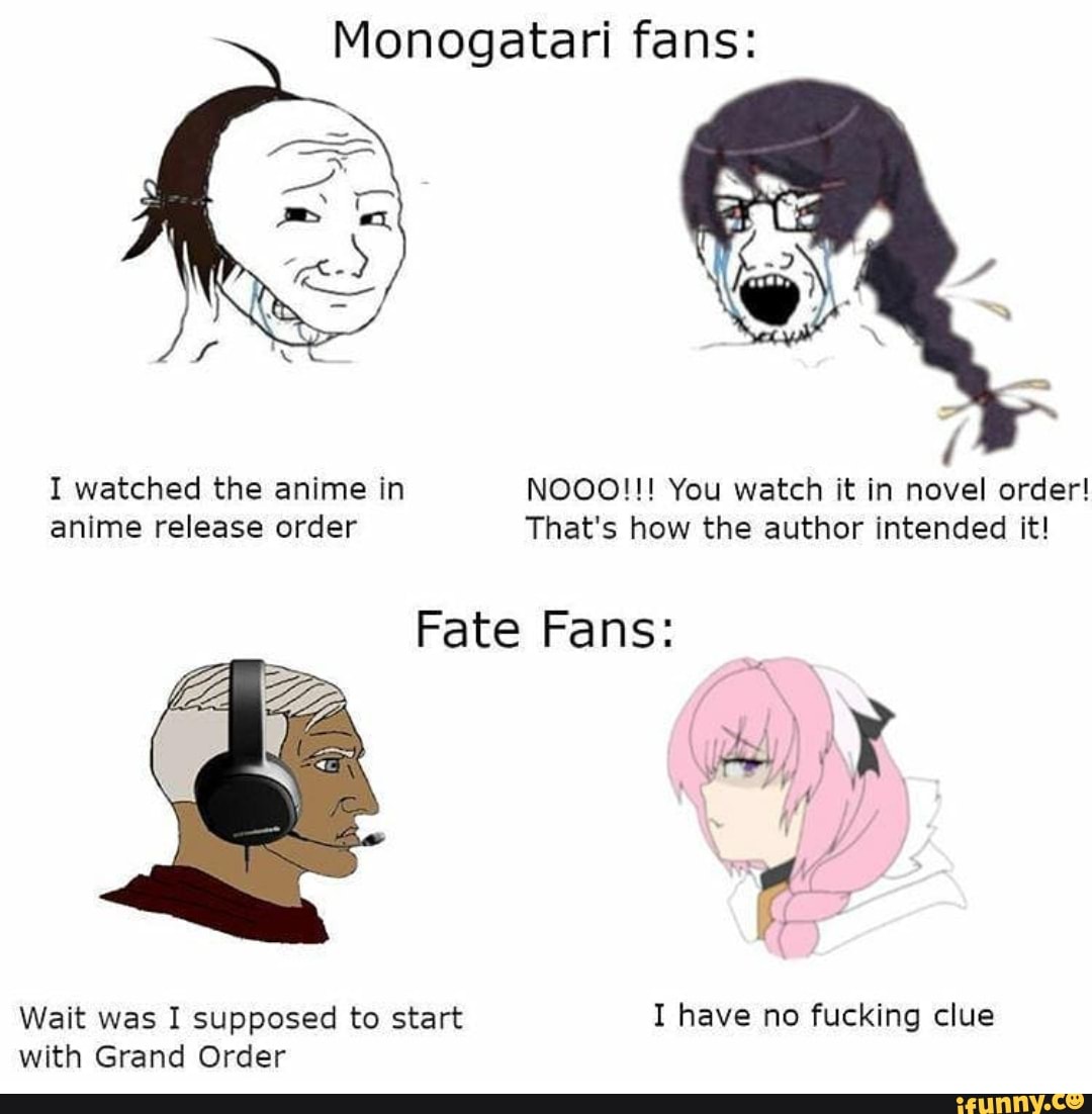 Monogatari fans: I watched the anime in NOOO!!! You watch it in novel ...