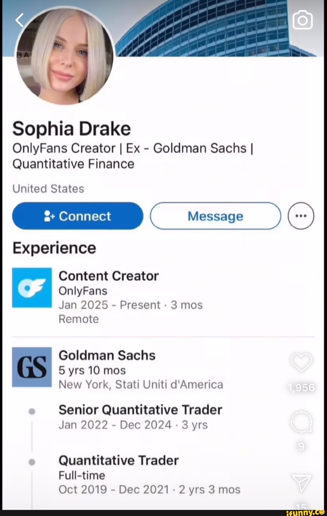 Sophia Drake OnlyFans Creator I Ex - Goldman Sachs I Quantitative ...
