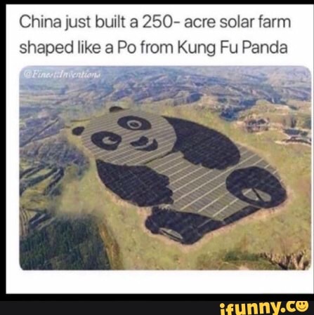 China just built a 250- acre solar farm shaped like a Po from Kung Fu ...