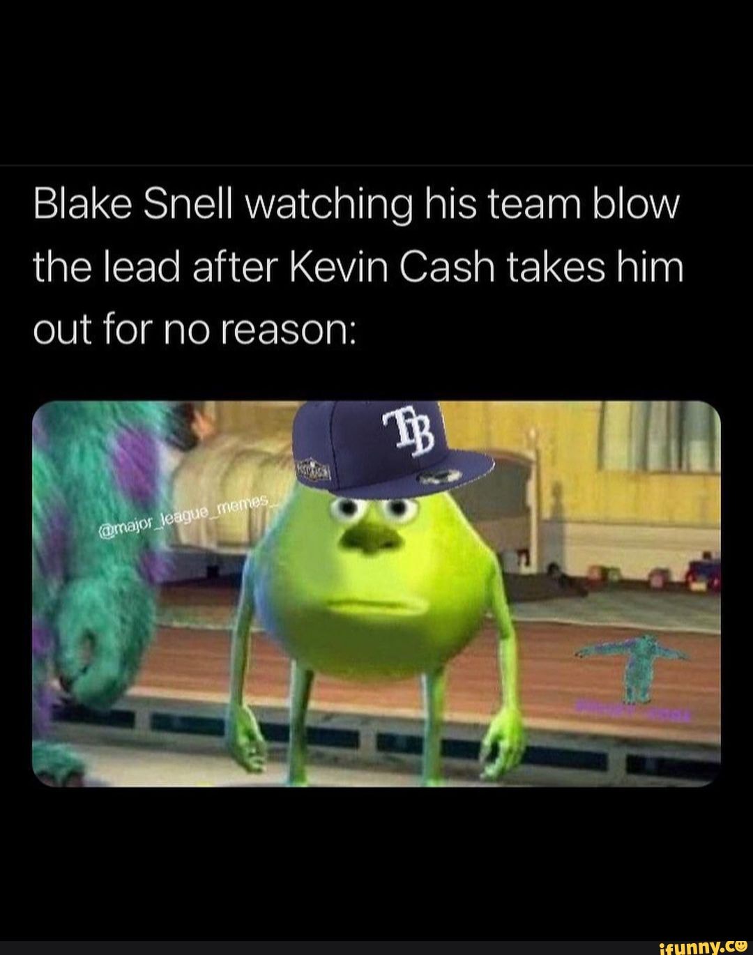 Blake Snell watching his team blow the lead after Kevin Cash takes him ...