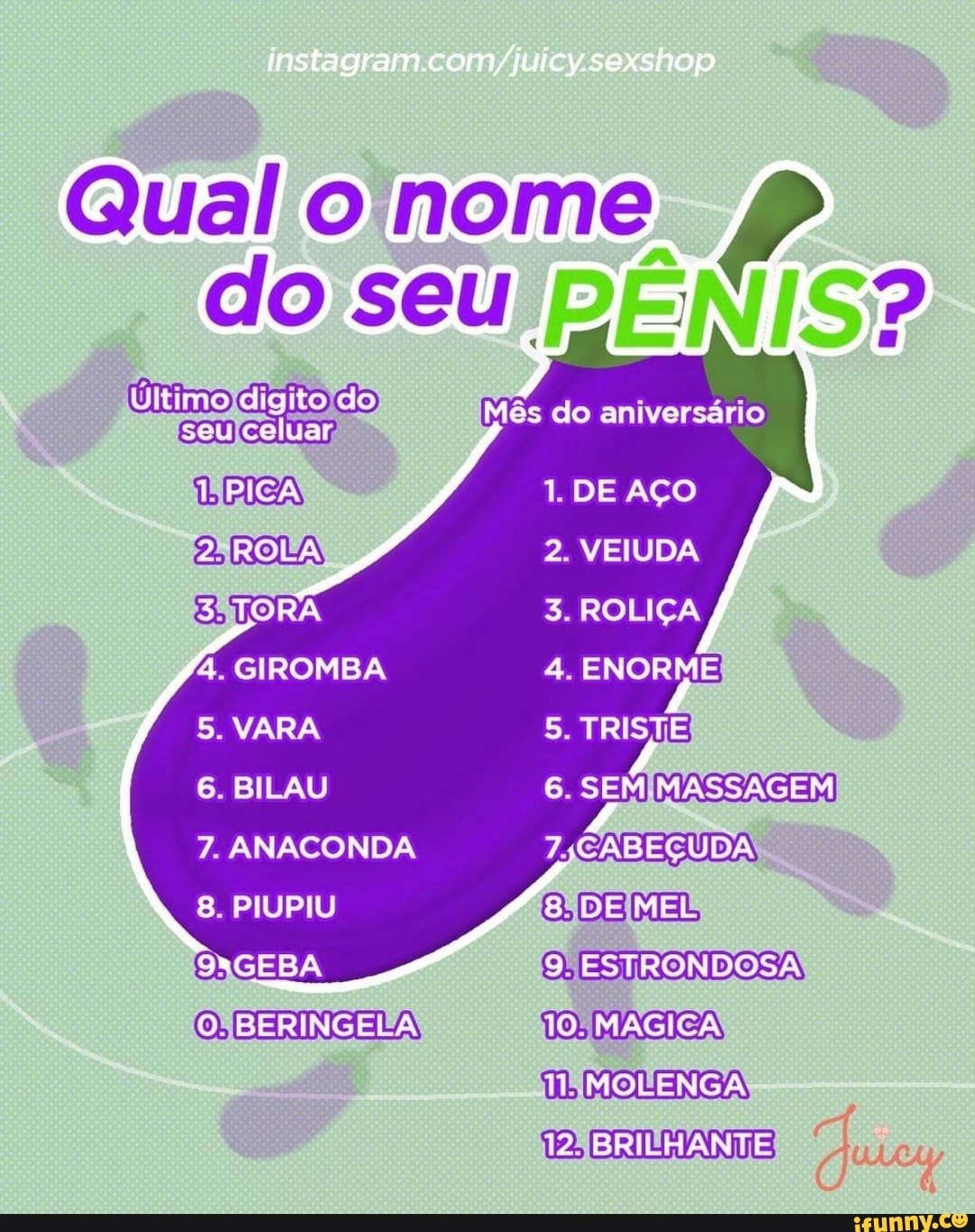 Qual nome seu do seu PÊ Ultimo deito co seujceluar, Mês do aniversário ...