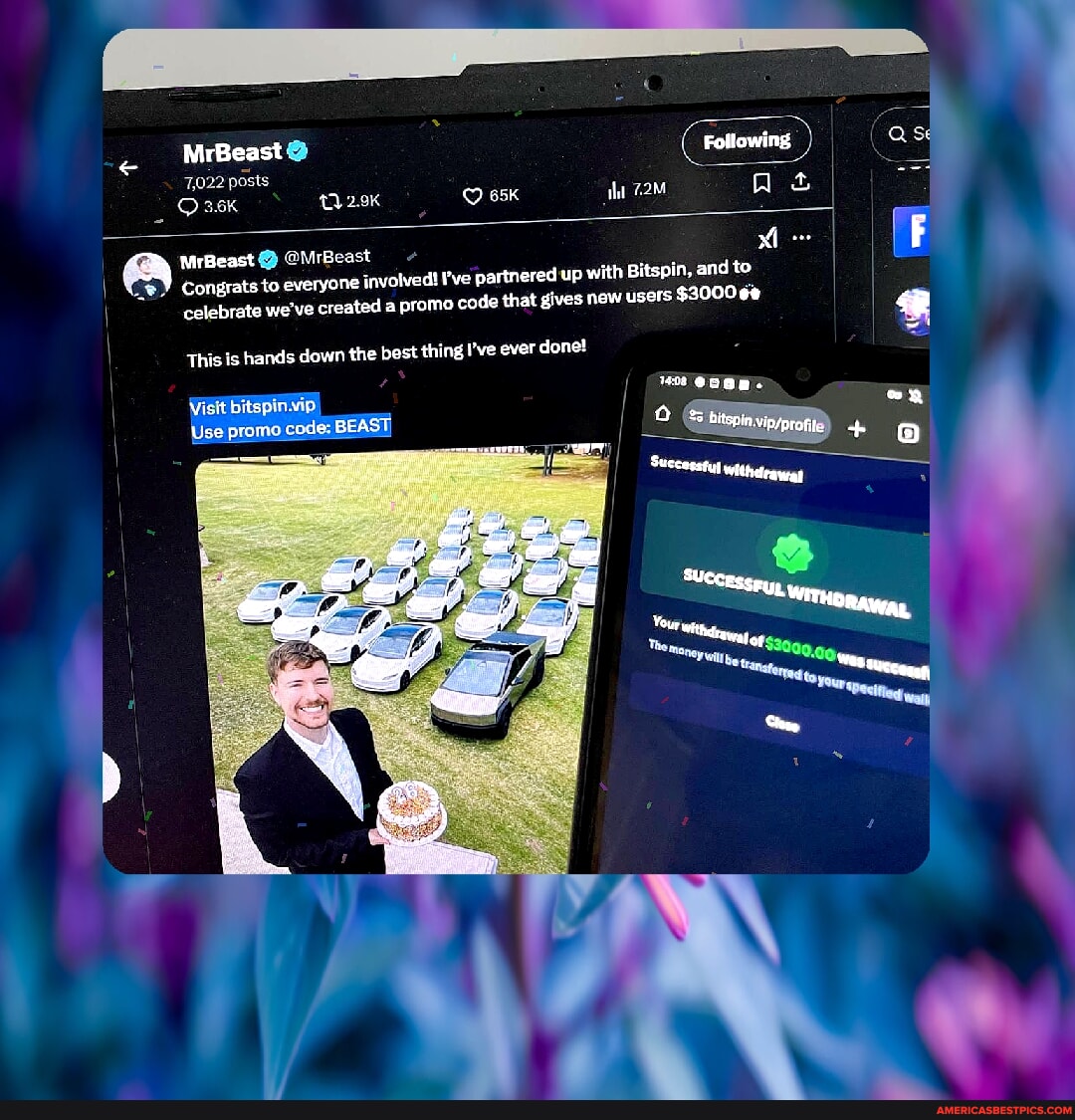 MrBeast 7,022 posts MrBeast@ @MrBeast I I \ Congrats to everyone involved! I've partnered up ...