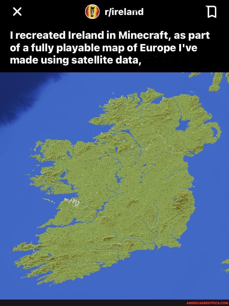 X tfireland recreated Ireland in Minecraft, as part of a fully playable ...
