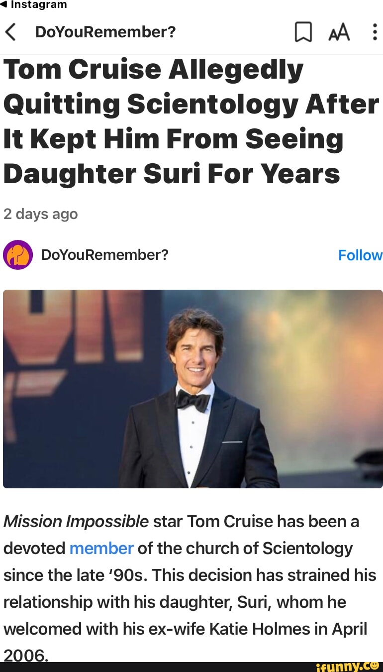 Tom Cruise Scientology Meme