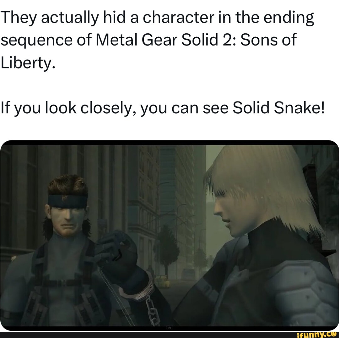 They actually hid a character in the ending sequence of Metal Gear ...