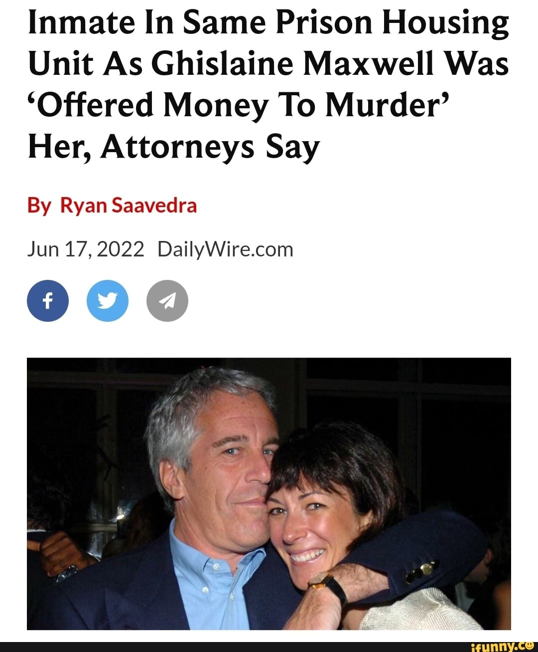 Inmate In Same Prison Housing Unit As Ghislaine Maxwell Was 'Offered ...