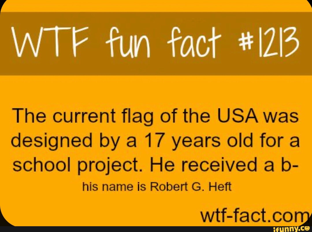 Fun fact The current flag of the USA was designed by a 17 years old ...