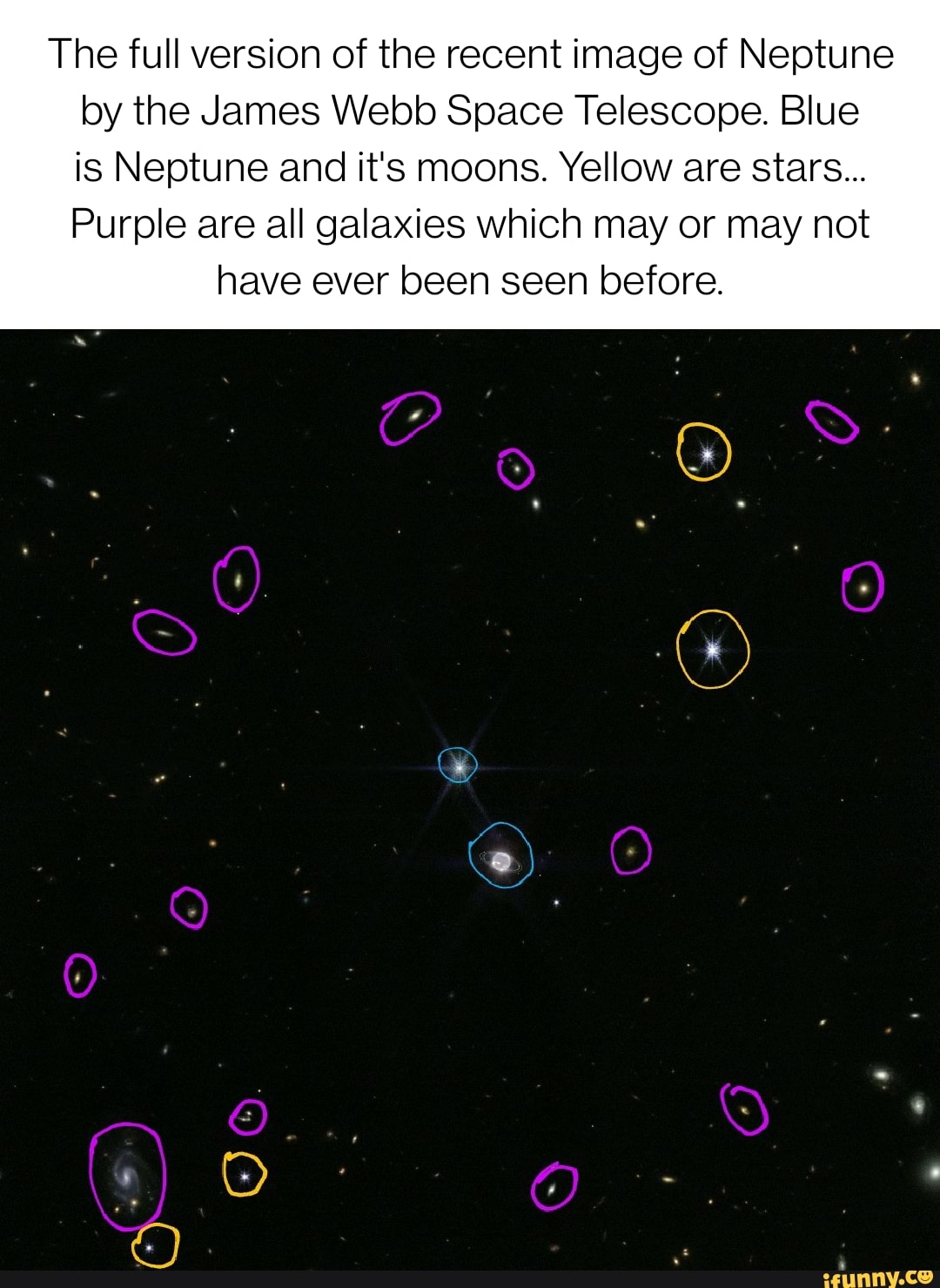 The full version of the recent image of Neptune by the James Webb Space ...