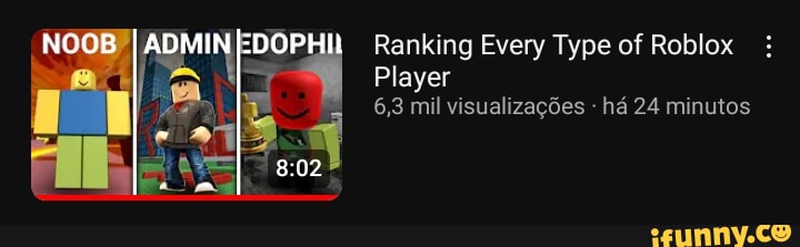 NOOB I ADMIN Ranking Every Type of Roblox Player 6,3 mil visualizagdes ...