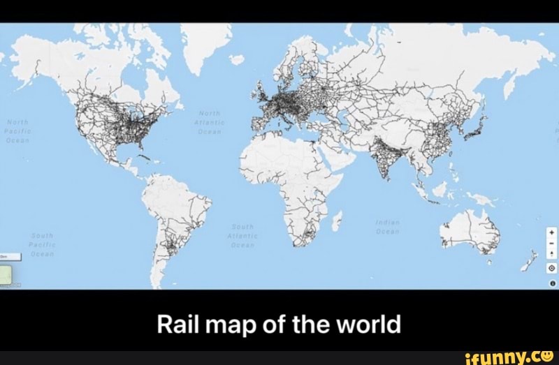 Rail map of the world - Rail map of the world - iFunny