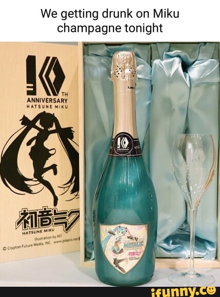 We getting drunk on Miku champagne to night - iFunny