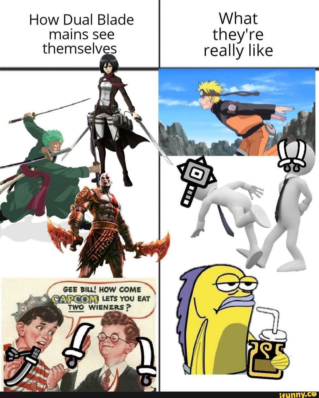 How Dual Blade What mains see they're themselves really like - iFunny
