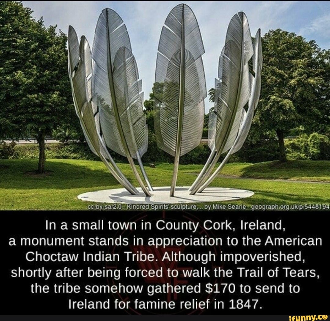 Ina smalls town in 'Coun Cork, Ireland, a monument stands in ...