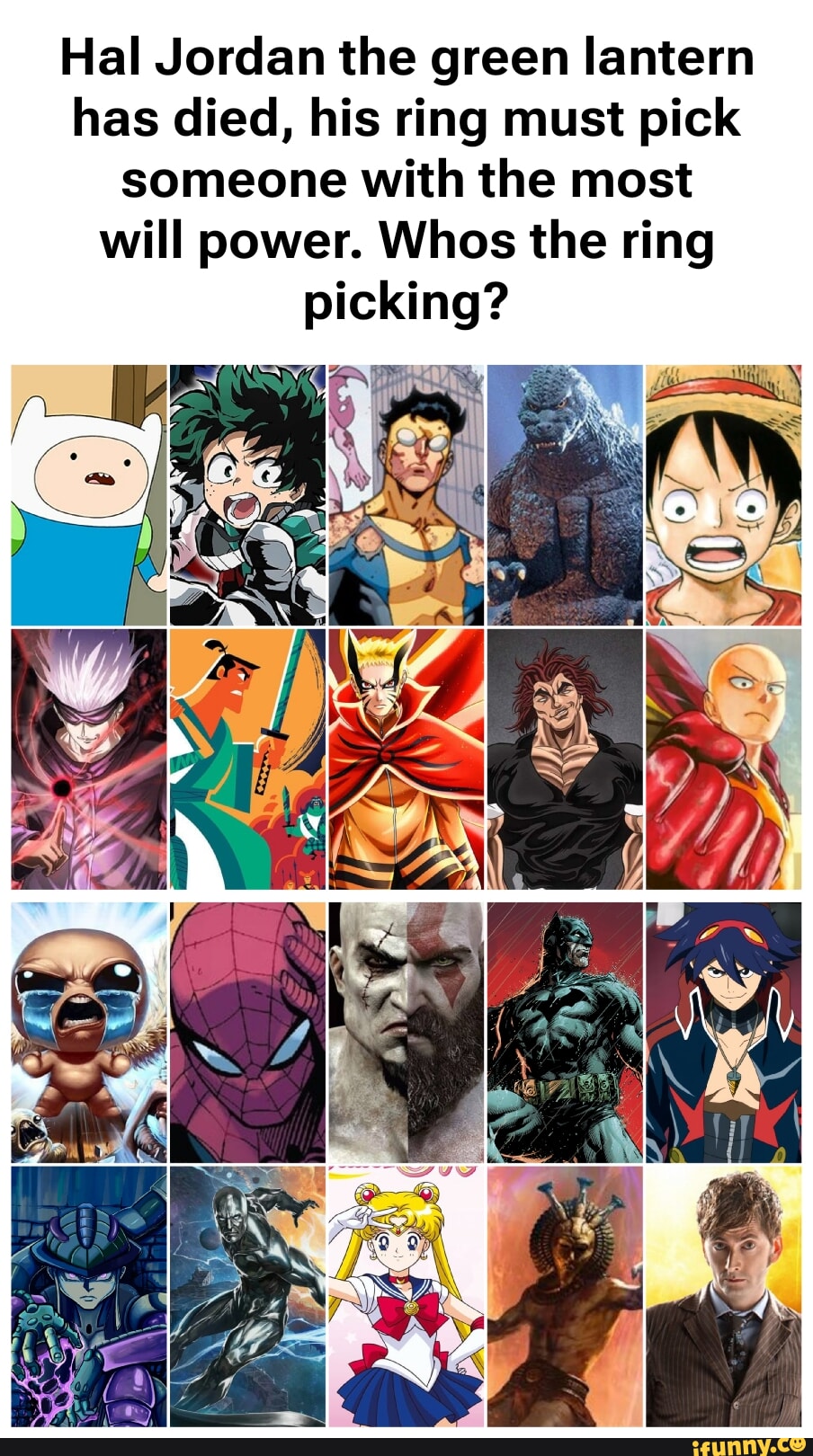 Hal Jordan the green lantern has died, his ring must pick someone with ...