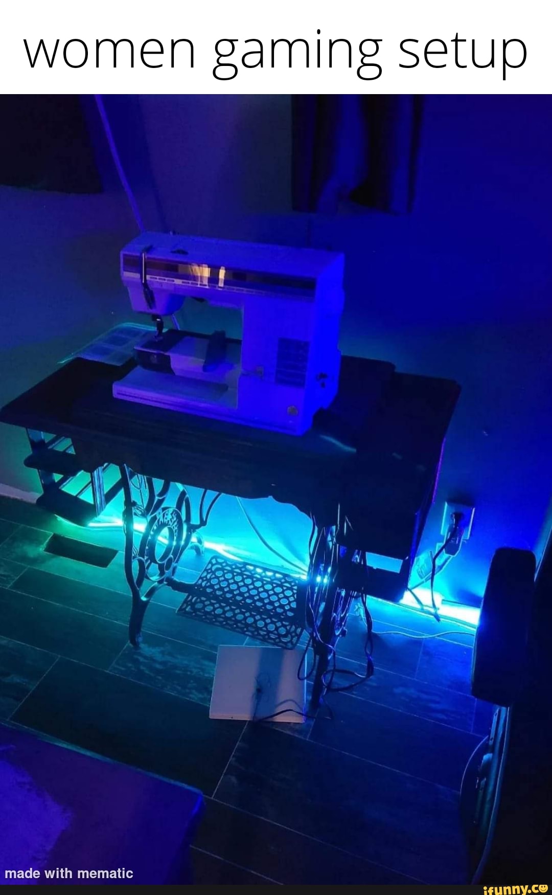 Women gaming setup - iFunny