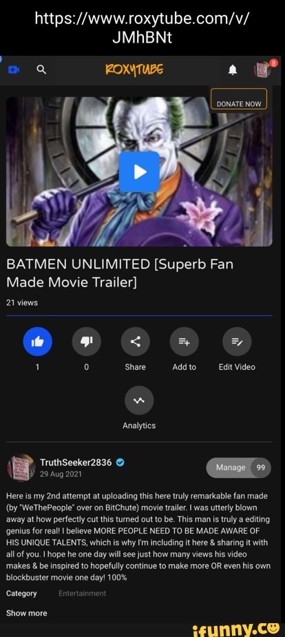 JMhBNt BATMEN UNLIMITED [Superb Fan Made Movie Trailer] " @ Share ...