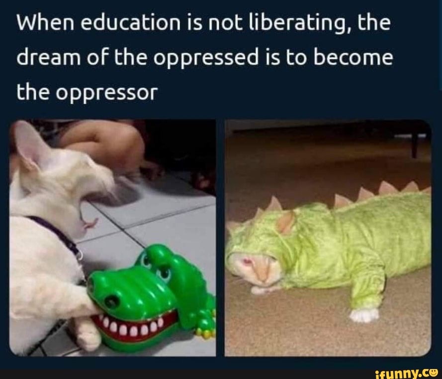 When education is not liberating, the dream of the oppressed is to ...