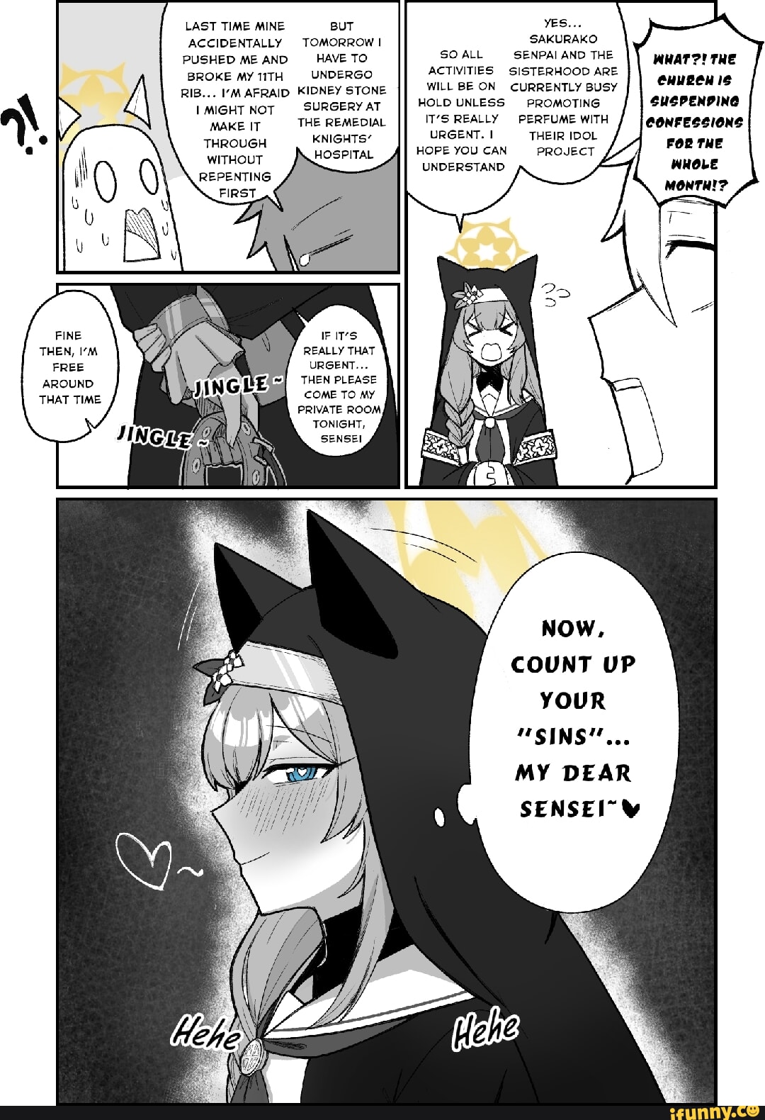 LAST TIME MINE BUT YES... ACCIDENTALLY TOMORROW I SAKURAKO PUSHED ME ...