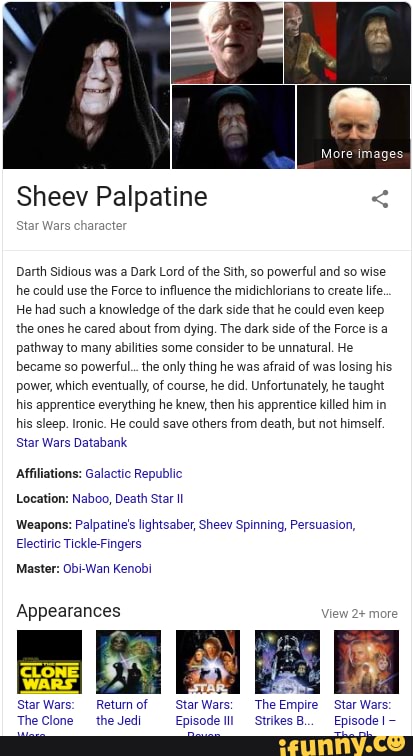Sheev Palpatine Star Wars charac Darth Sidious was a Dark Lord of the ...