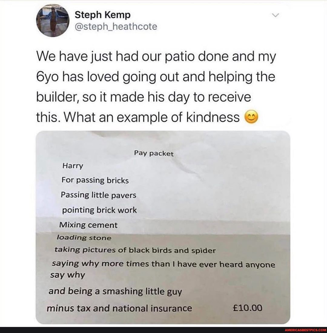 We have just had our patio done and my has loved going out and helping ...