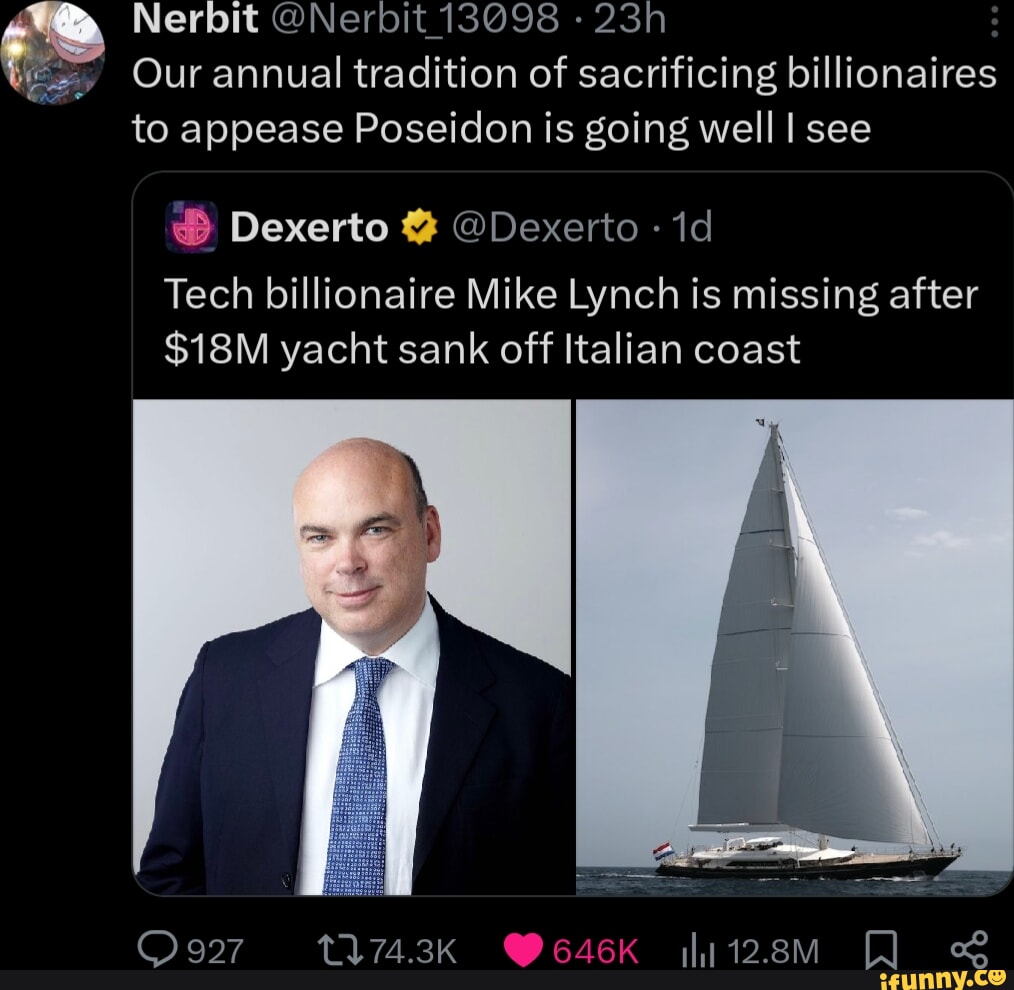 Nerbit @Nerbit 13098 Our annual tradition of sacrificing billionaires ...