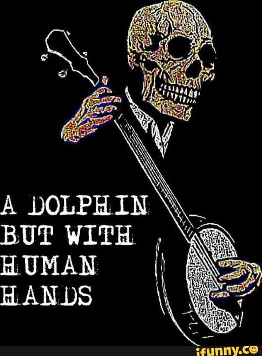A DOLPHIN BUT WITH. HUMAN HANDS - iFunny
