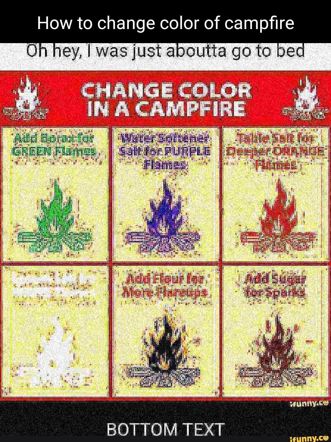 How to change color of campfire CHANGE COLOR IN A CAMPF PURPLE Demeron ...