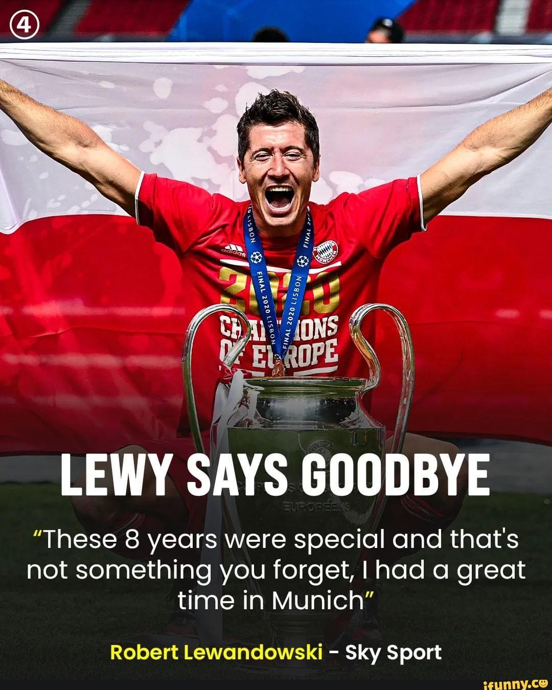 LEWY SAYS GOODBYE "These 8 years were special and that's not something ...