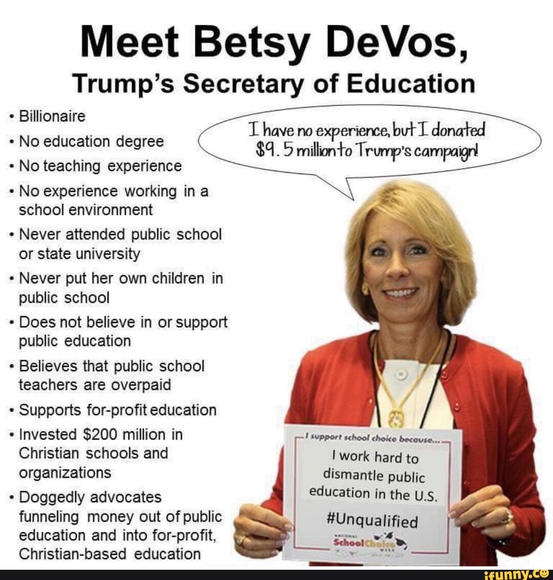 Betsy_devos memes. Best Collection of funny Betsy_devos pictures on iFunny