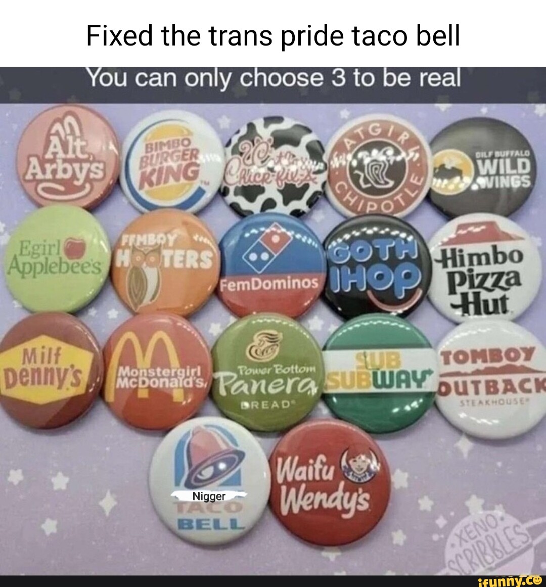 Fixed the trans pride taco bell You can only choose 3 to be real Pizza ...