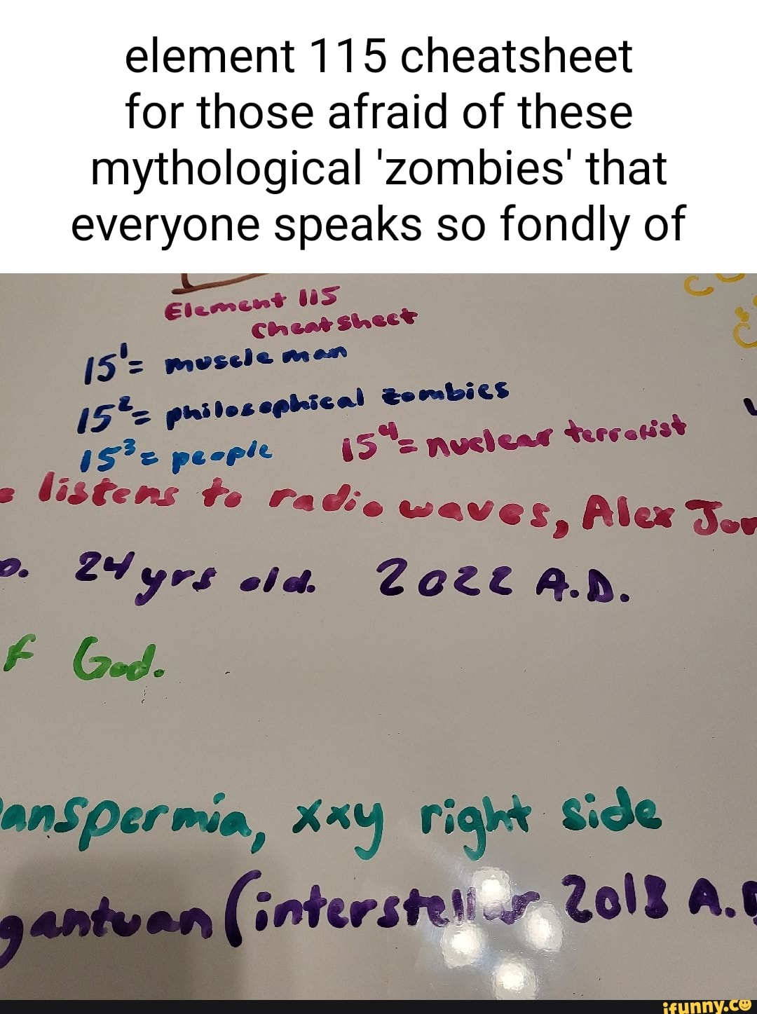 Element 115 cheatsheet for those afraid of these mythological 'zombies' that everyone speaks so ...