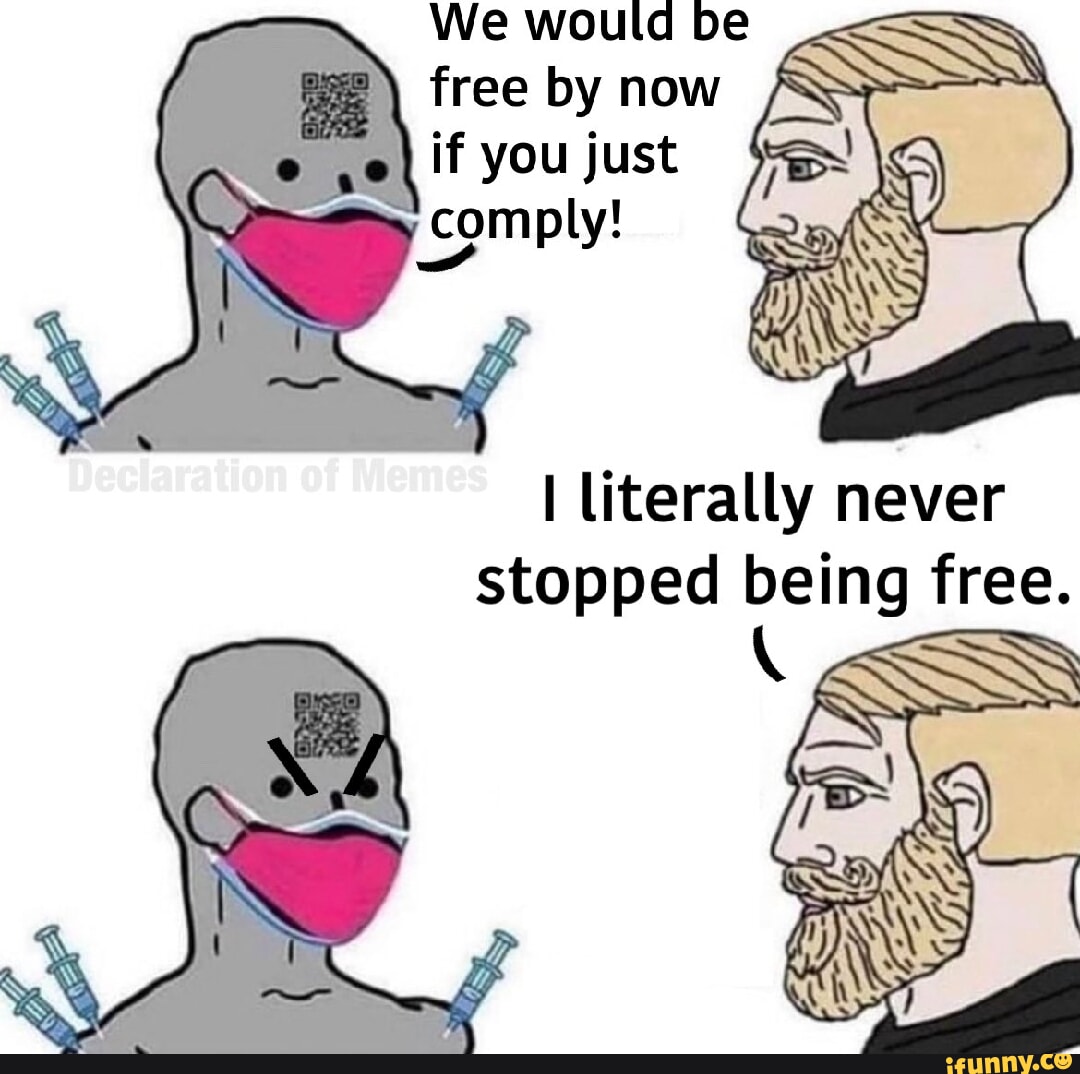 We would be free by now / if you just comply! Declaration of Memes ...