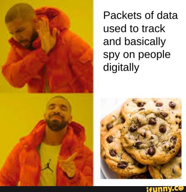 Packets of data used to track and basically I spy on people digitally ...