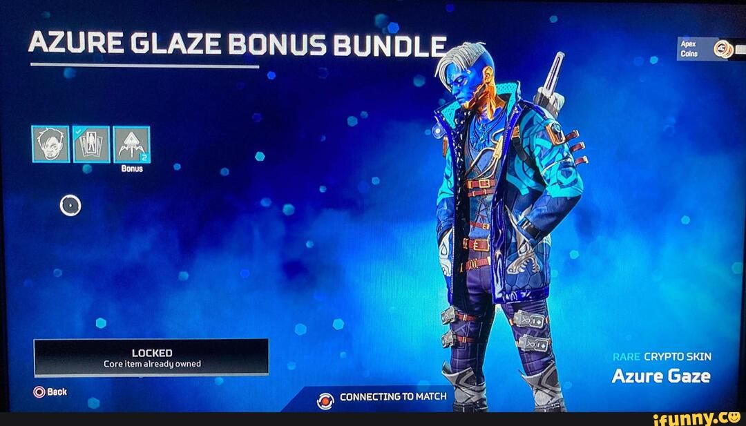 AZURE GLAZE BONUS BUNDL LOCKED Core item already owned Beck RAR CRYPTO SKIN Azure Gar A ...