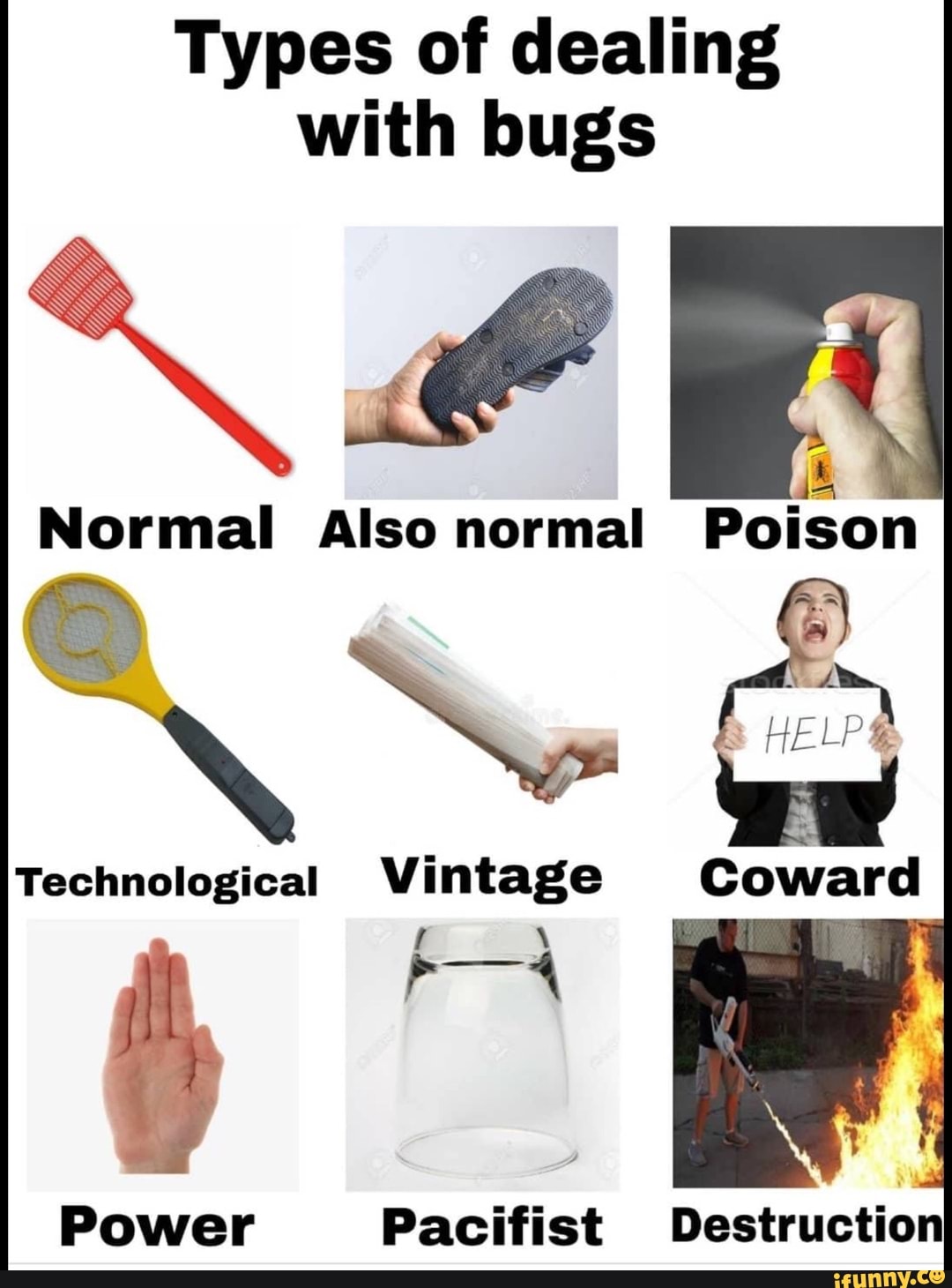 Types of dealing with bugs 44 Normal Also normal Poison Technological ...