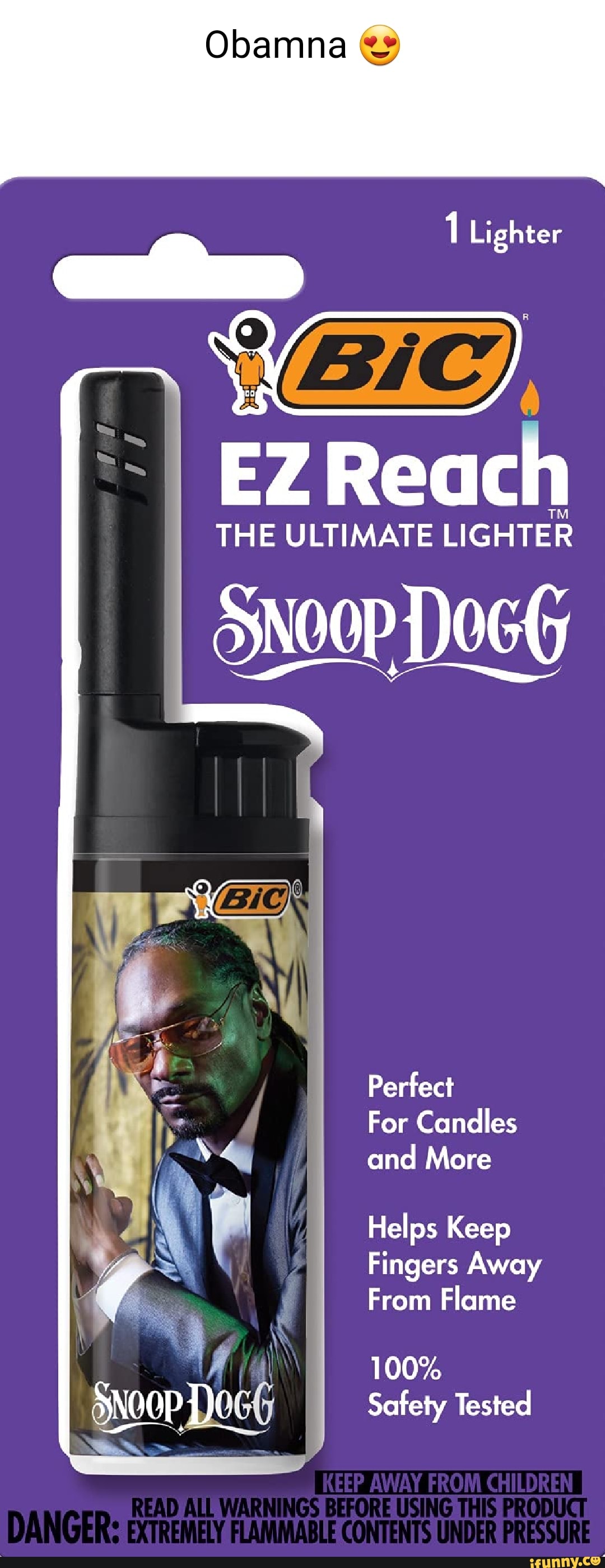 Obamna Lighter (BIC) EZ THE ULTIMATE LIGHTER SNOOP DOCE Perfect For ...