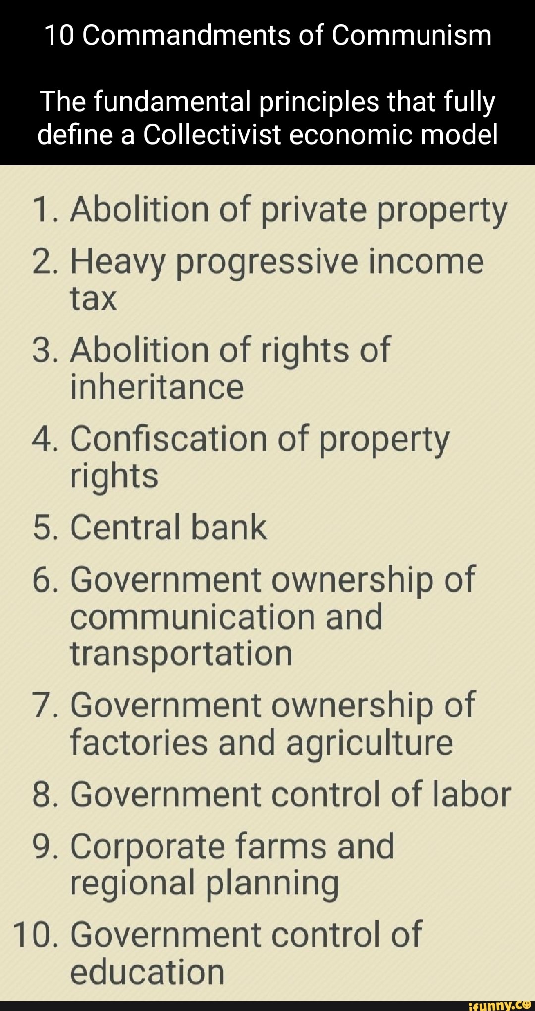 10 Commandments of Communism The fundamental principles that fully ...