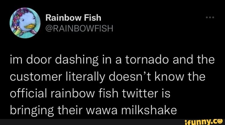 Im door dashing in a tornado and the customer literally doesn't know ...