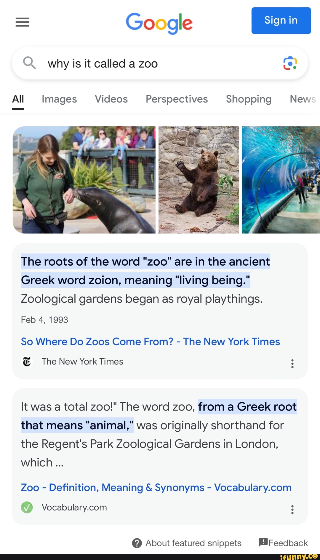 = Google Sign in why is it called a zoo All Images Videos Perspectives ...