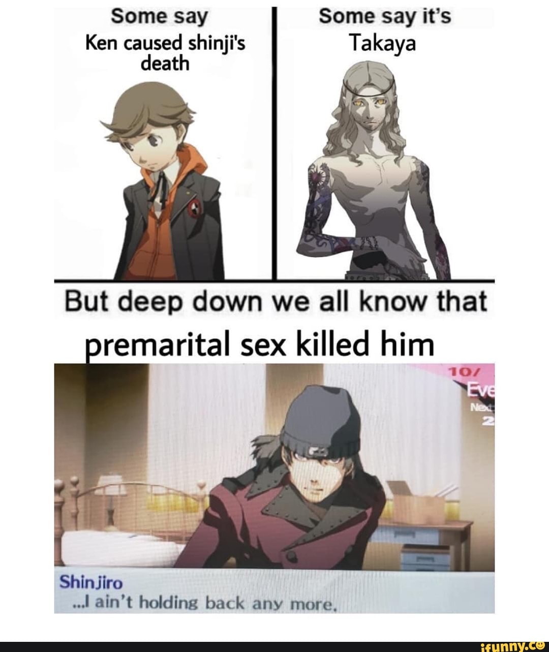 Ken caused shinji's death say But deep down we all know that remarital ...