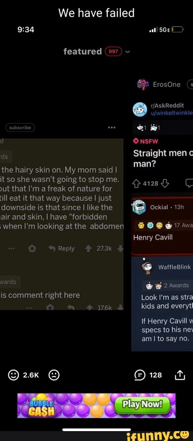 We Have Failed Featured The Hairy Skin On My Mom Said I It So She Wasn
