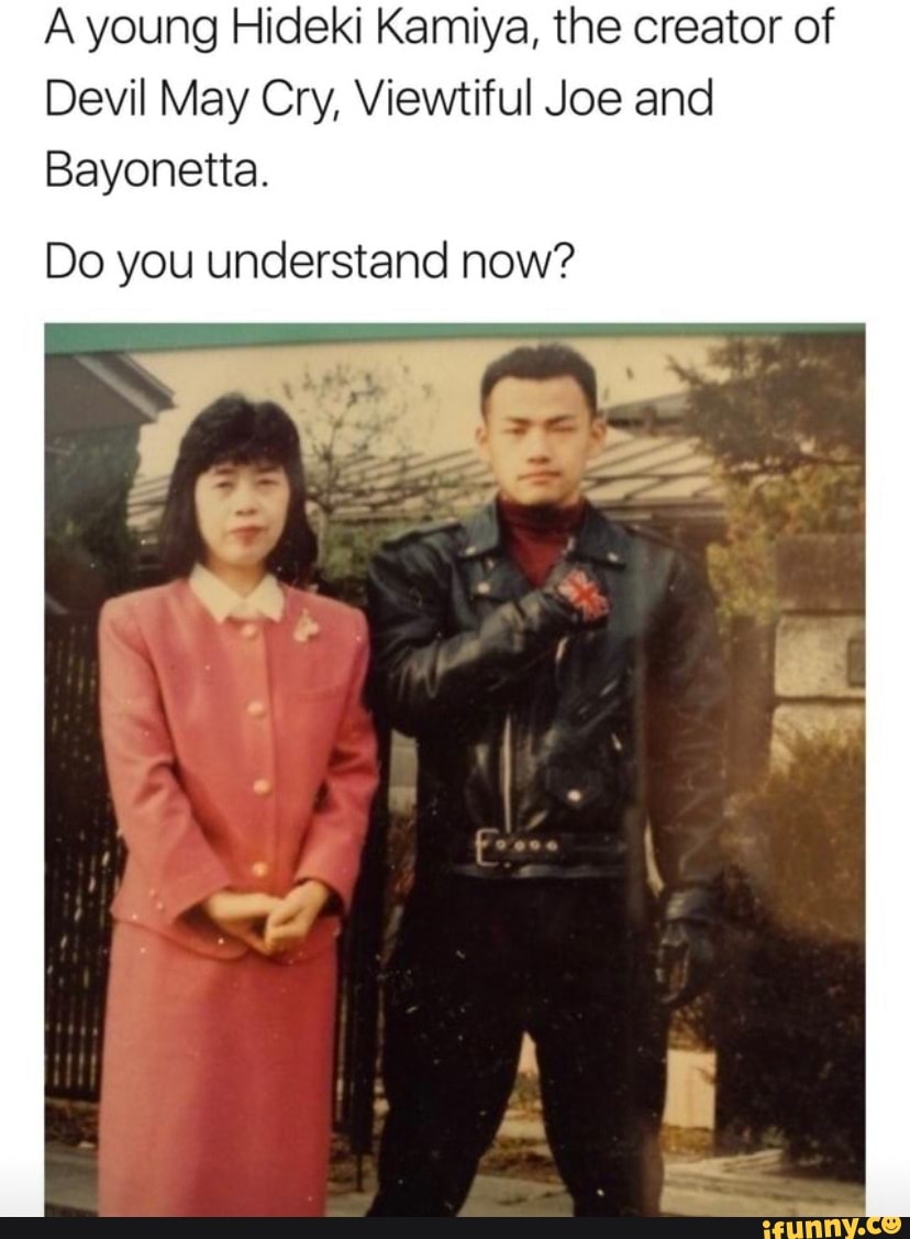 A young Hideki Kamiya, the creator of Devil May Cry, Viewtiful Joe and ...