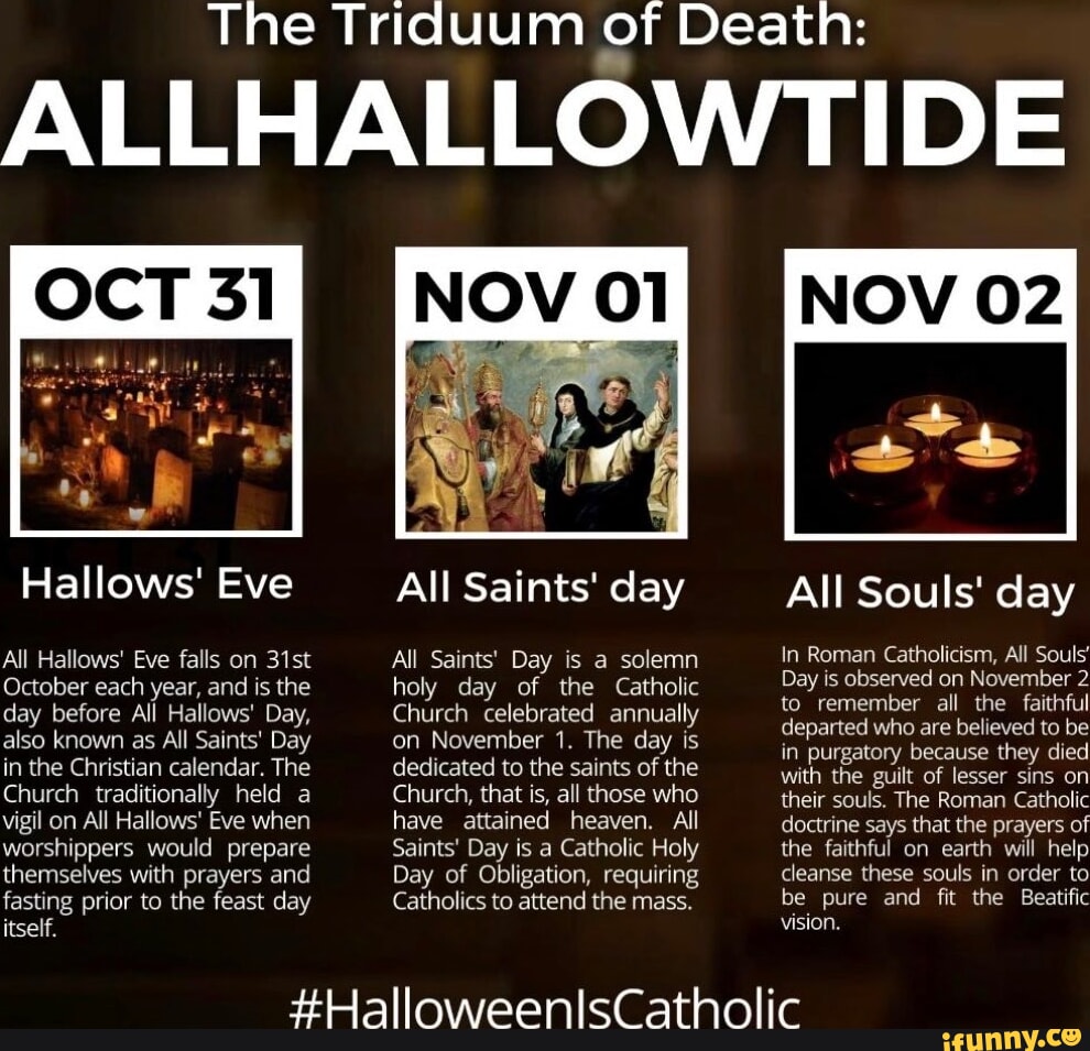 The Triduum of Death: ALLHALLOWTIDE Hallows' Eve All Hallows' Eve falls ...