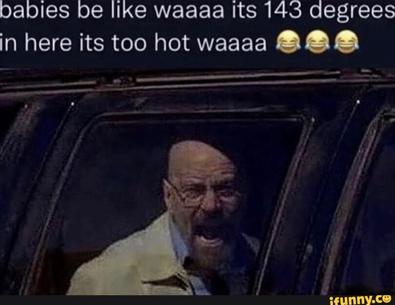 Pabies be like waaaa Its 143 degrees in here its too hot waaaa - iFunny