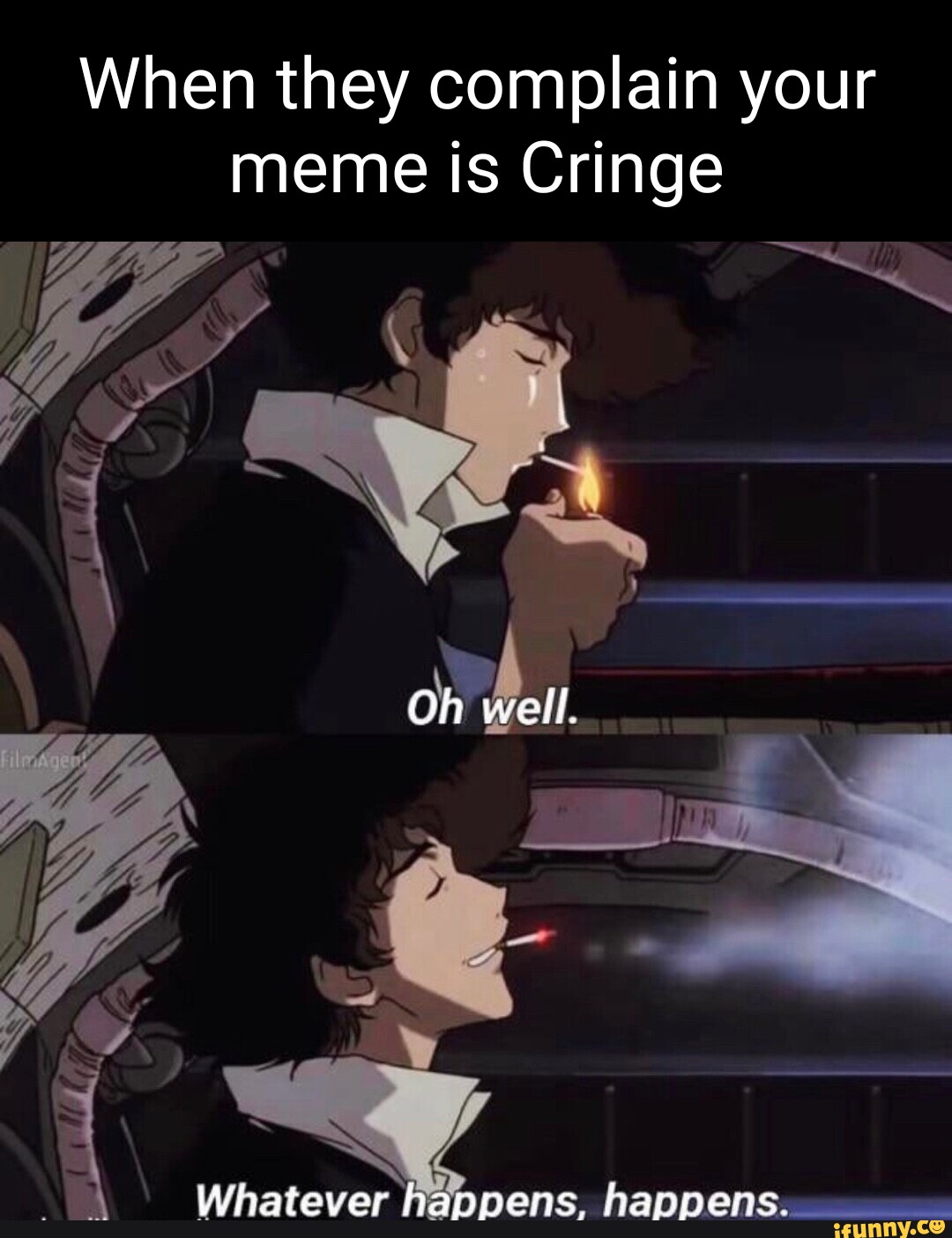 When they complain your meme is Cringe Oh well. LS Whatever pens ...