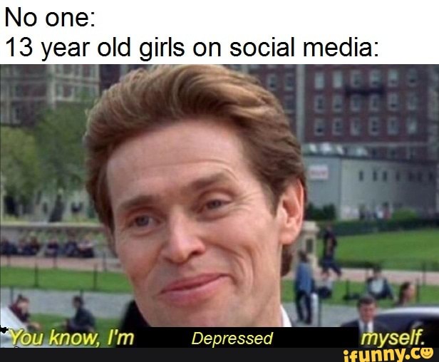 No one: 13 year old girls on social media: - iFunny