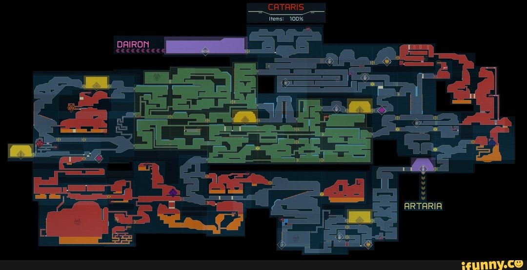 Cataris full map, Metroid Dread - iFunny