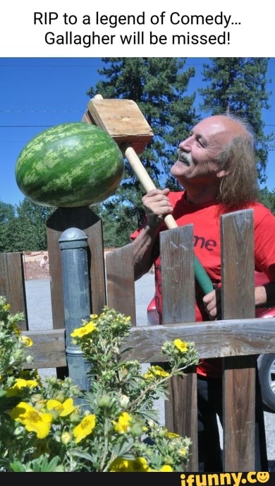 RIP to a legend of Comedy... Gallagher will be missed! - iFunny